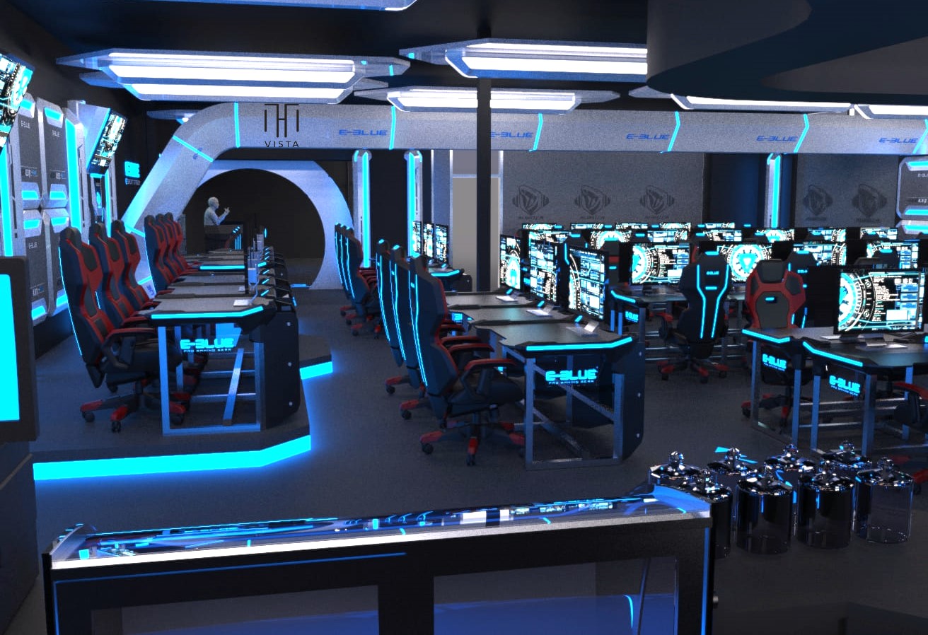 طراحی دکوراسیون گیم نت و گیم سنتر - ویستا آرشیتکت